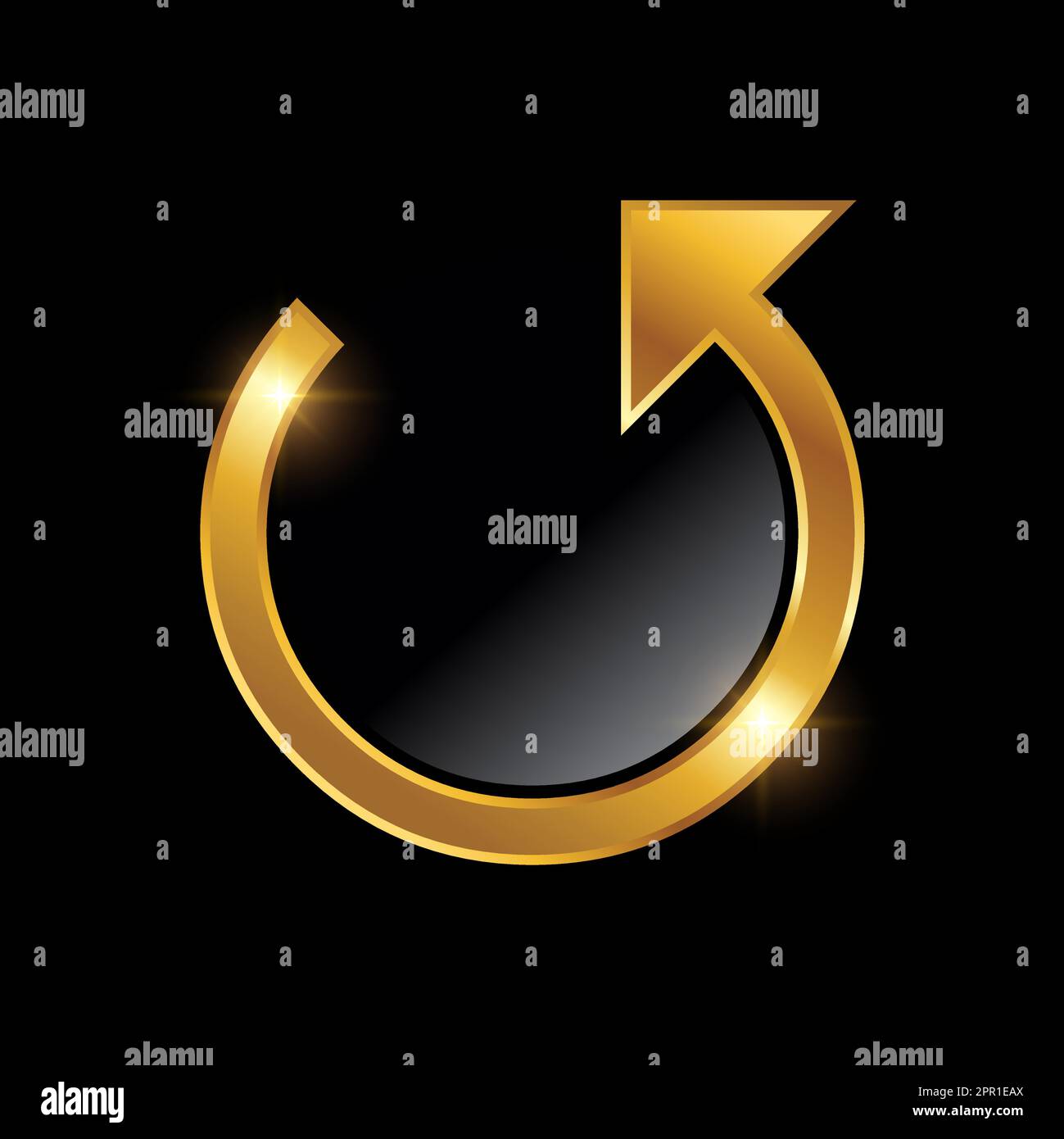 Golden Circle Arrow Vector Sign Stock Vector Image & Art - Alamy