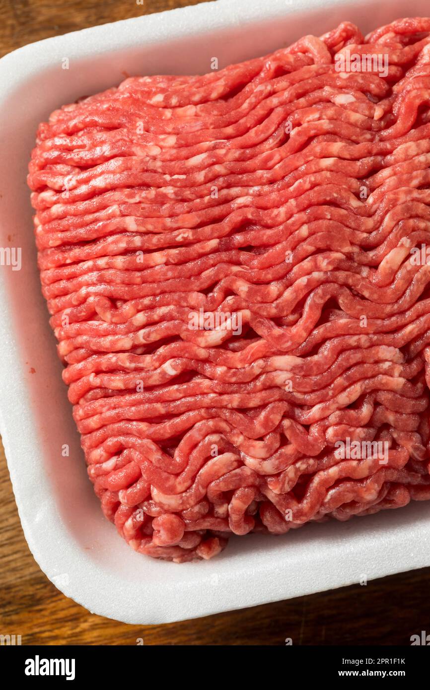 Grass Fed Raw Ground Beef Ready to Cook Stock Photo - Alamy