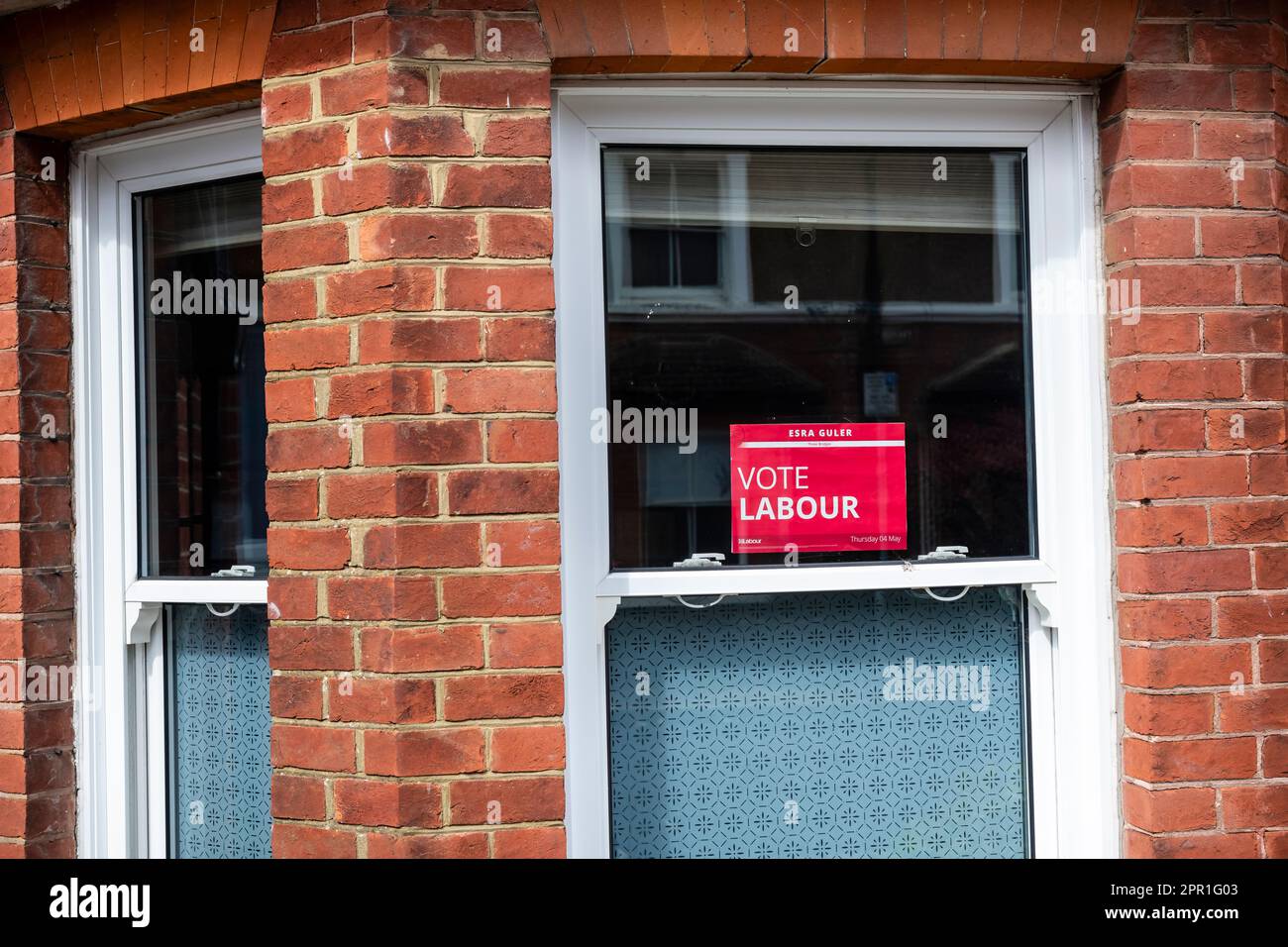Vote labour sign in window of house Crawley West Sussex Stock Photo - Alamy