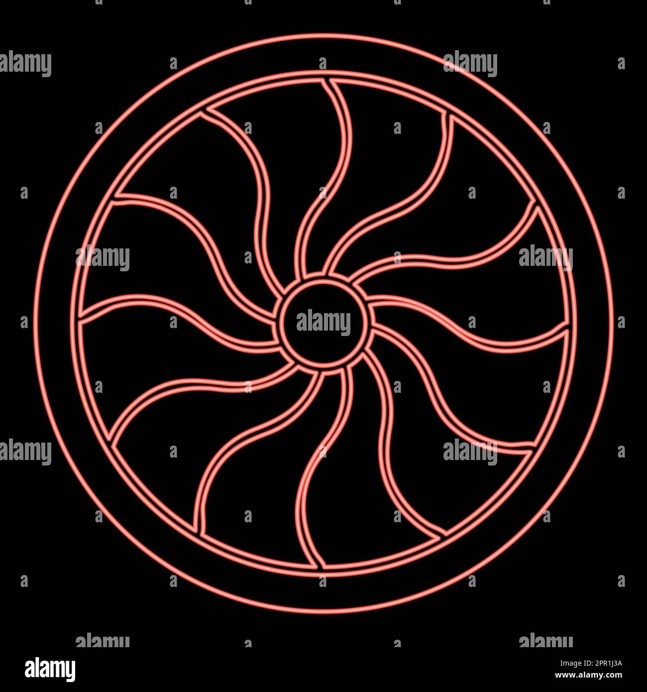 Neon viking shield red color vector illustration image flat style Stock ...