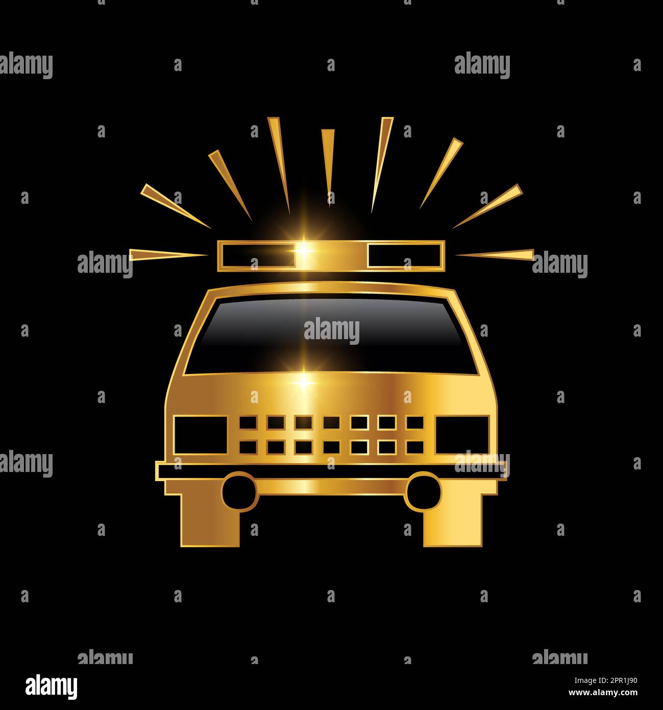 Golden Police Car Icon vector sign Stock Vector Image & Art - Alamy