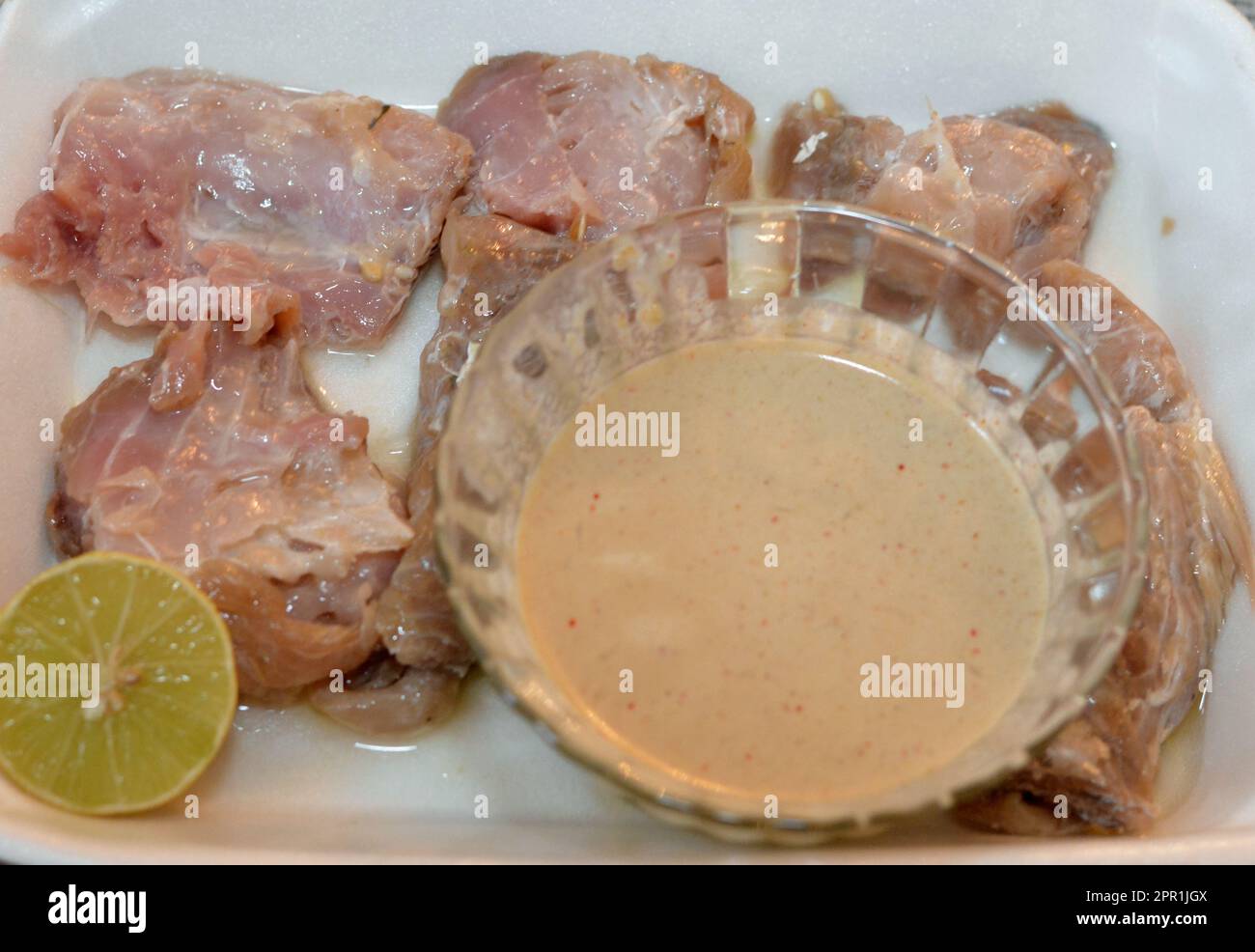 Fesikh which is fermented, salted and dried gray mullet fish of the ...