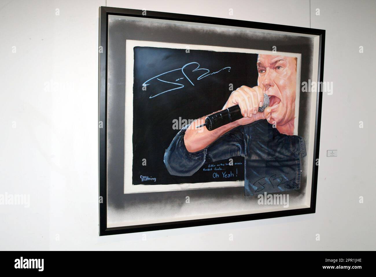 Denim jeans autographed by Jimmy Barnes for Jeans For Genes Day seen ...