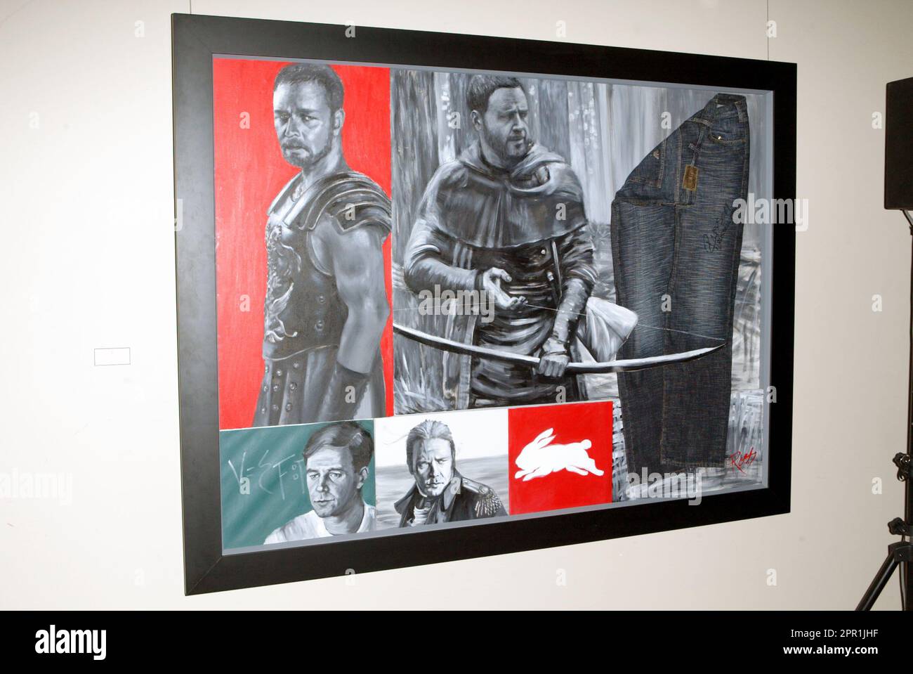 Denim jeans autographed by Russell Crowe for Jeans For Genes Day and a ...