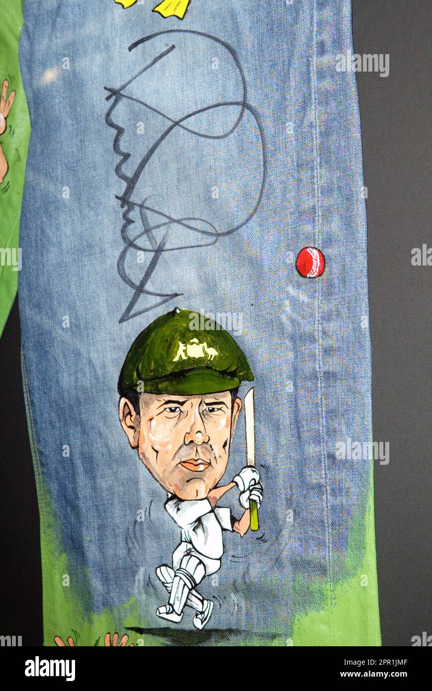 Denim jeans autographed by Ricky Ponting for Jeans For Genes Day. The ...