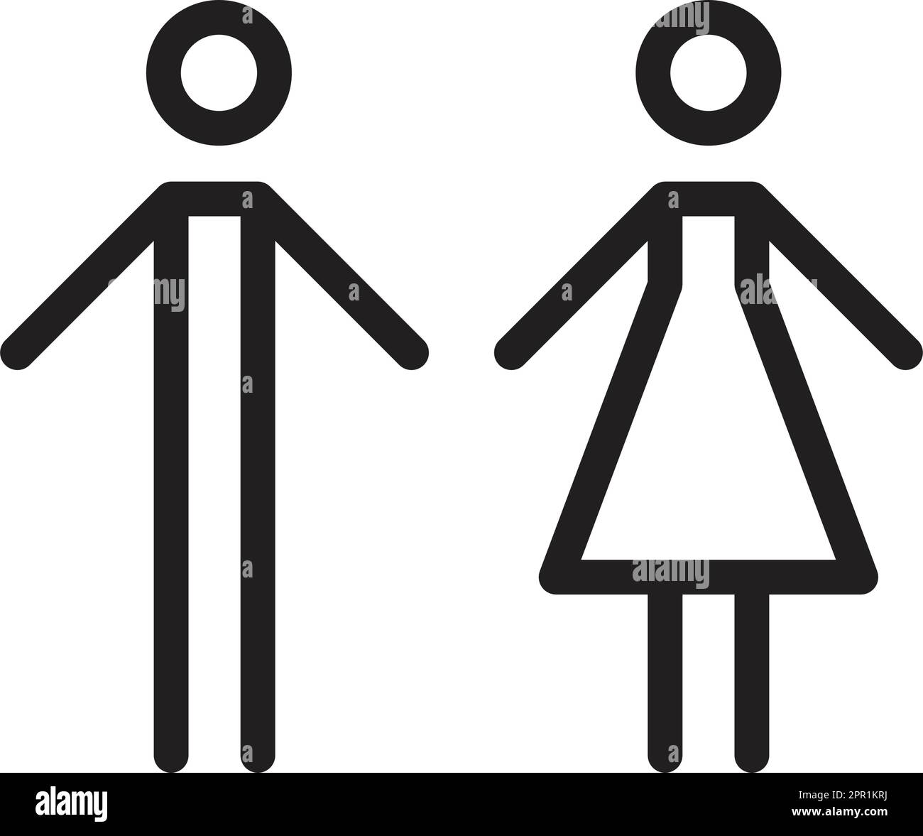Toilet sign vector with man and woman symbol in a glyph pictogram ...