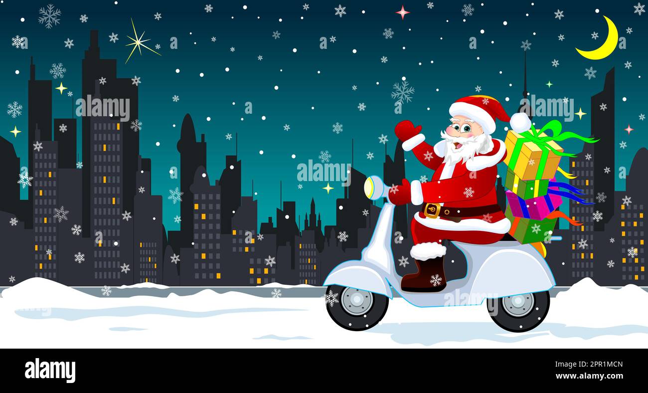 Rides on scooter Stock Vector Images - Alamy