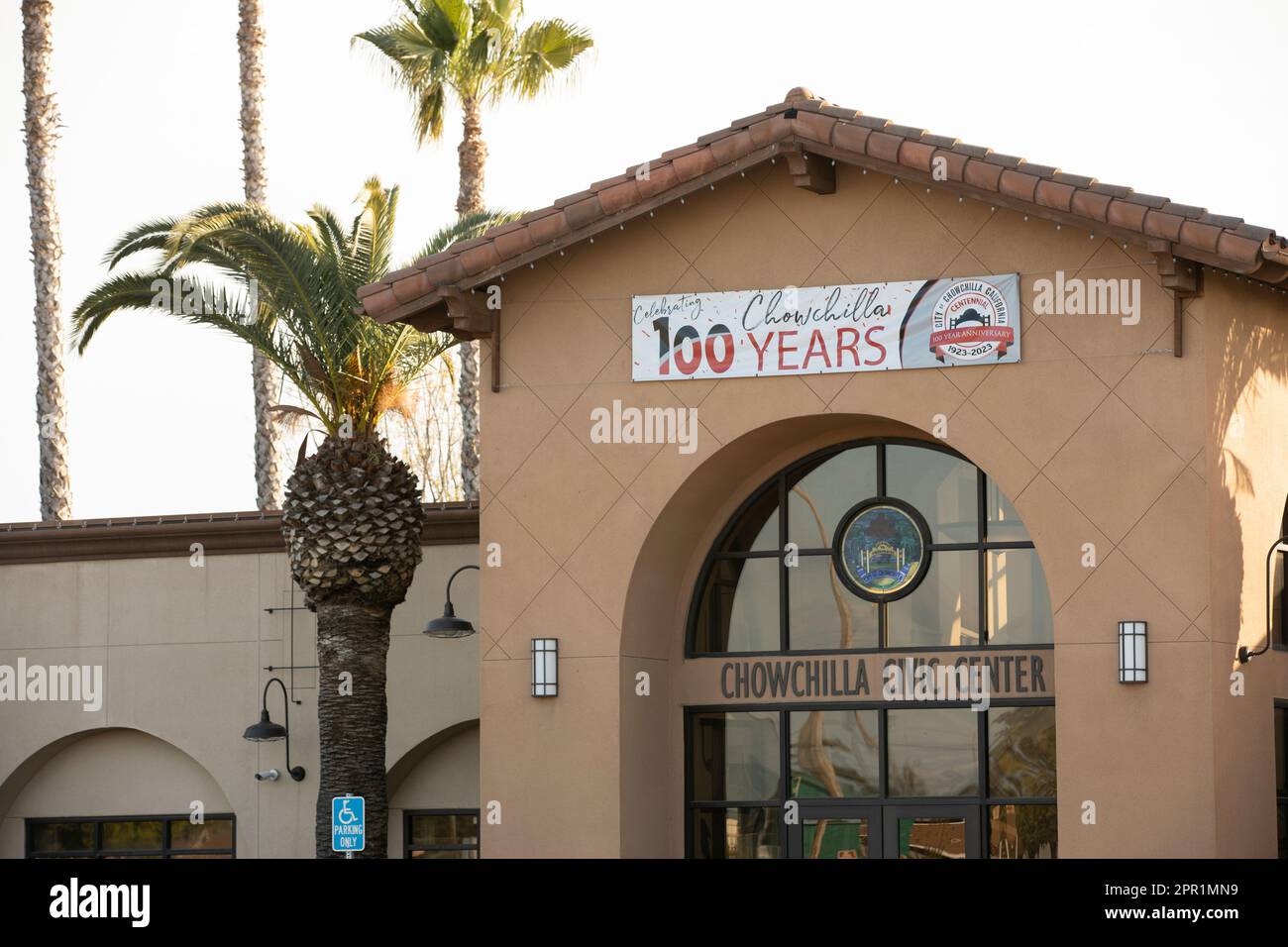 Chowchilla, California, USA - April 18, 2023: Late afternoon sunlight ...