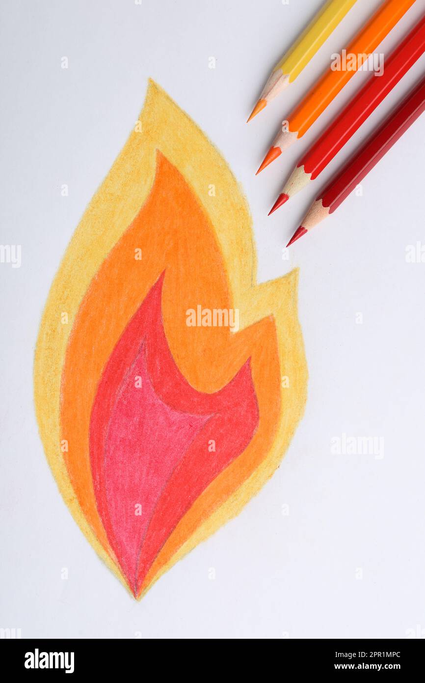 Pencil Drawings Of Fire