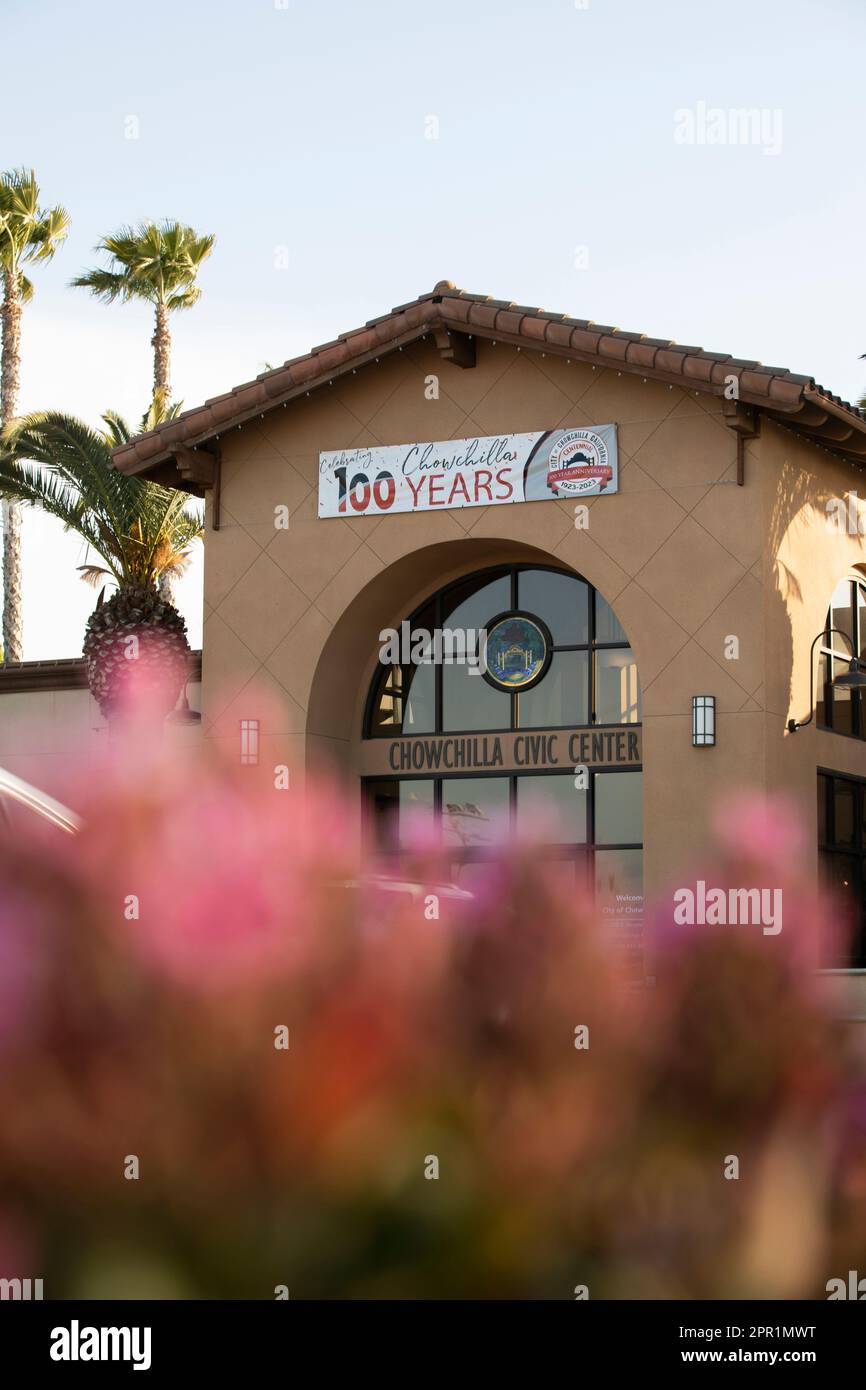 Chowchilla, California, USA - April 18, 2023: Late afternoon sunlight ...