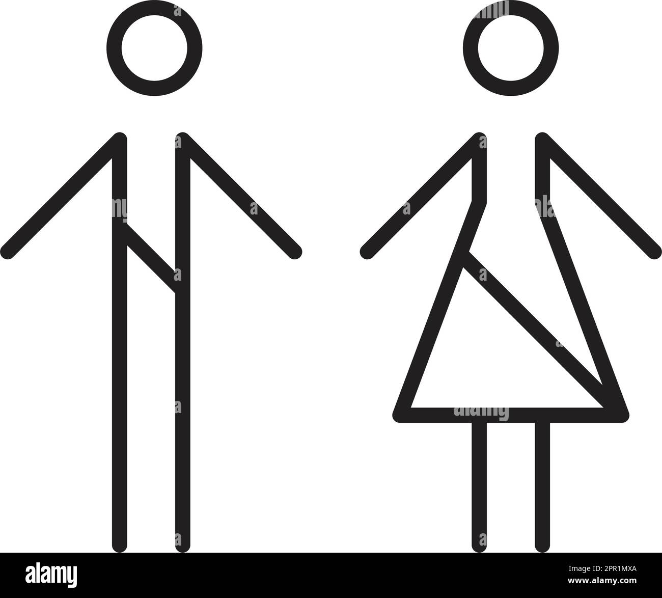 Toilet sign vector with man and woman symbol in a glyph pictogram ...