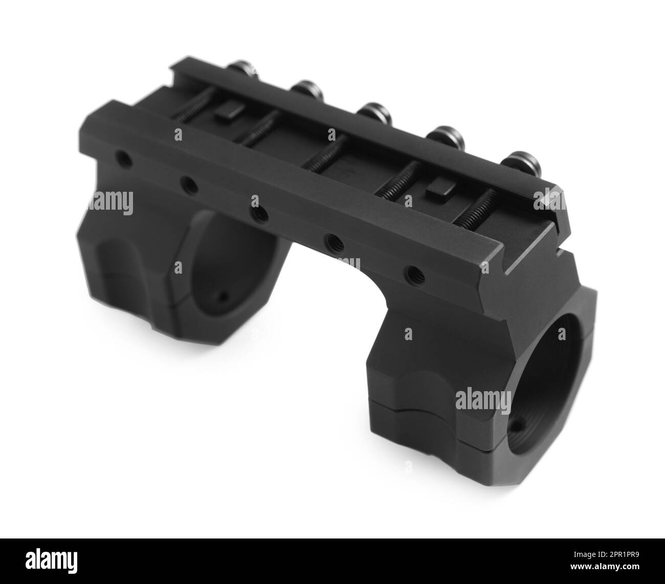 Quick disconnect sniper cantilever scope mount isolated on white Stock ...