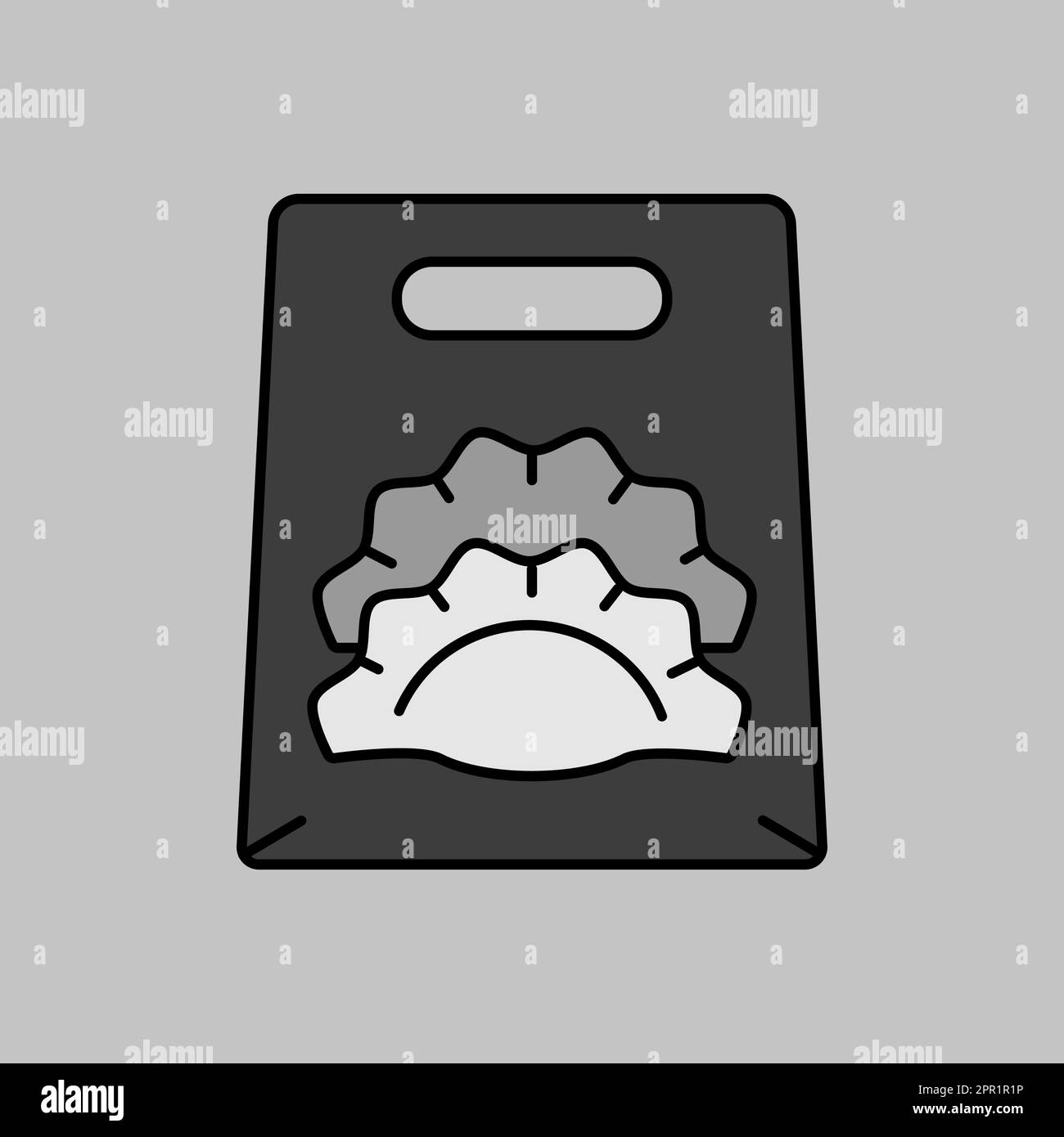 Fast food delivery take away paper bag icon Stock Vector Image & Art ...