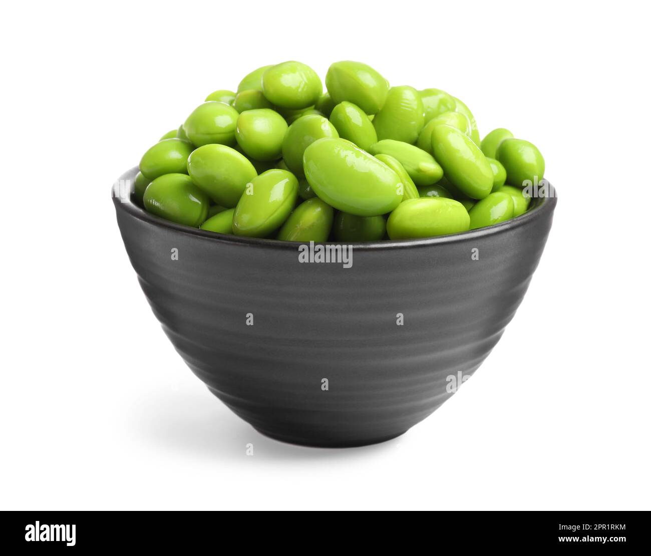 Bowl with fresh edamame soybeans on white background Stock Photo - Alamy