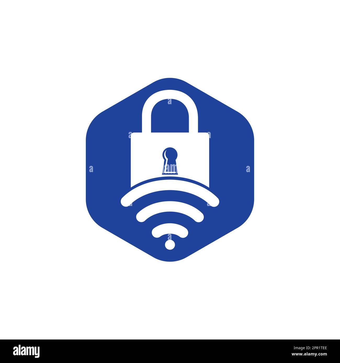 Padlock logo with signal vector design. Safe and signal symbol or icon ...