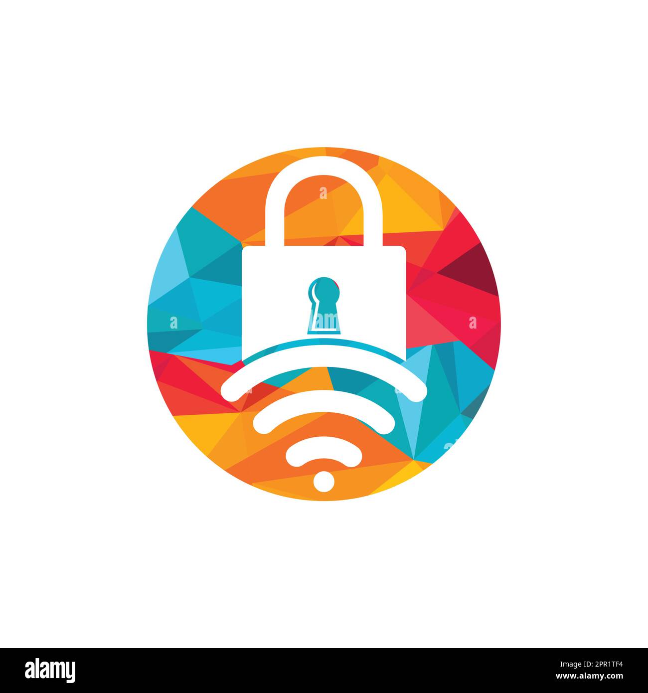 Padlock logo with signal vector design. Safe and signal symbol or icon ...