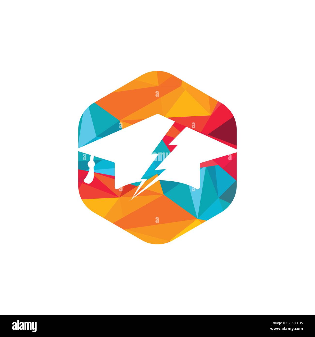 Flash student vector logo template. Education logo with graduation cap ...