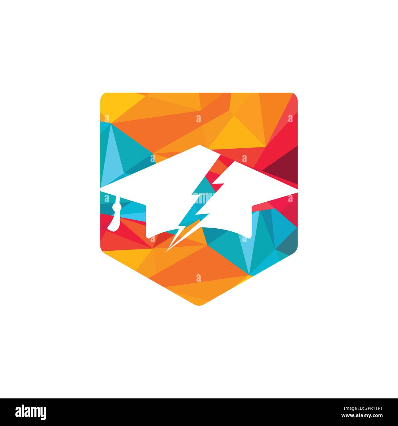 Flash student vector logo template. Education logo with graduation cap ...