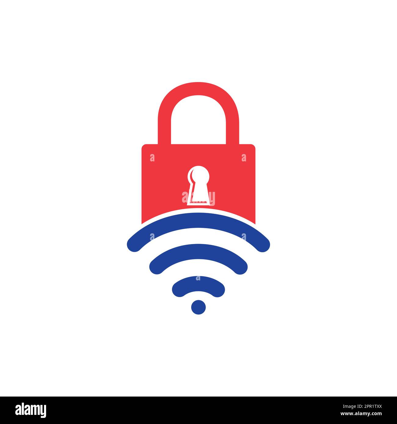 Padlock logo with signal vector design. Safe and signal symbol or icon ...