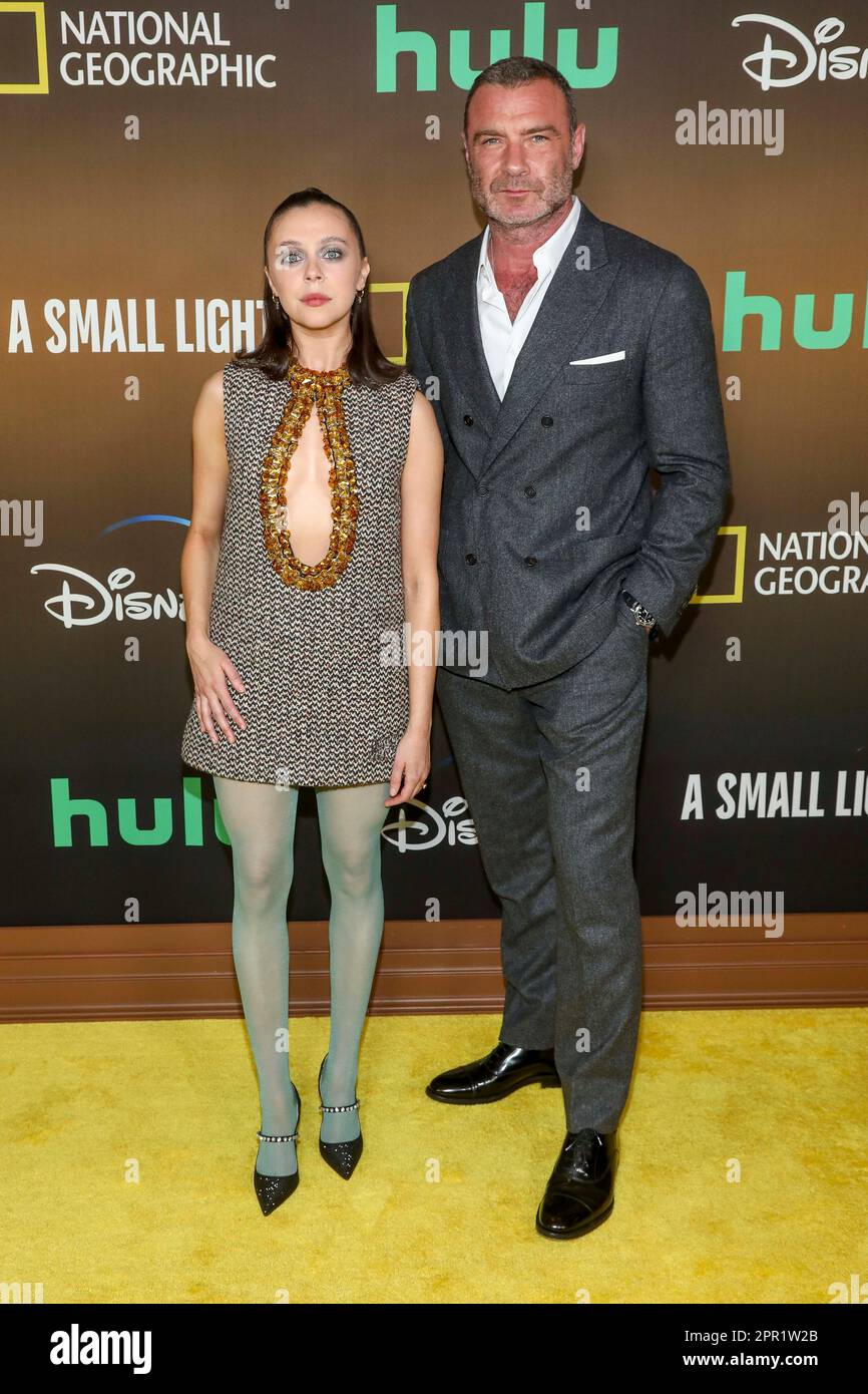 Actors Bel Powley, left, and Liev Schreiber attend the premiere of the ...