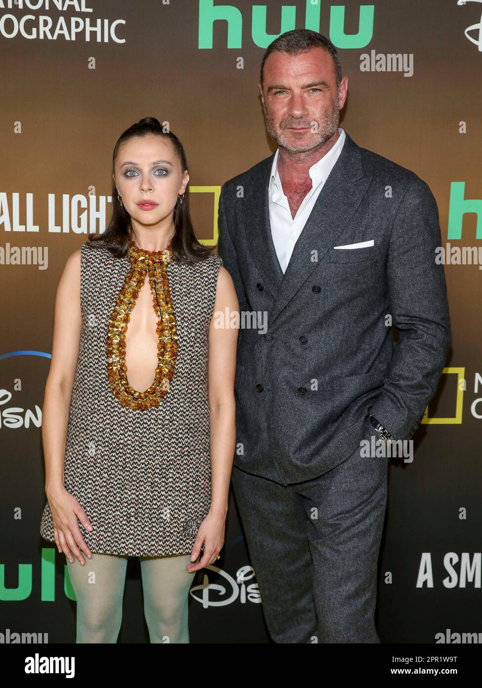 Actors Bel Powley, left, and Liev Schreiber attend the premiere of the ...