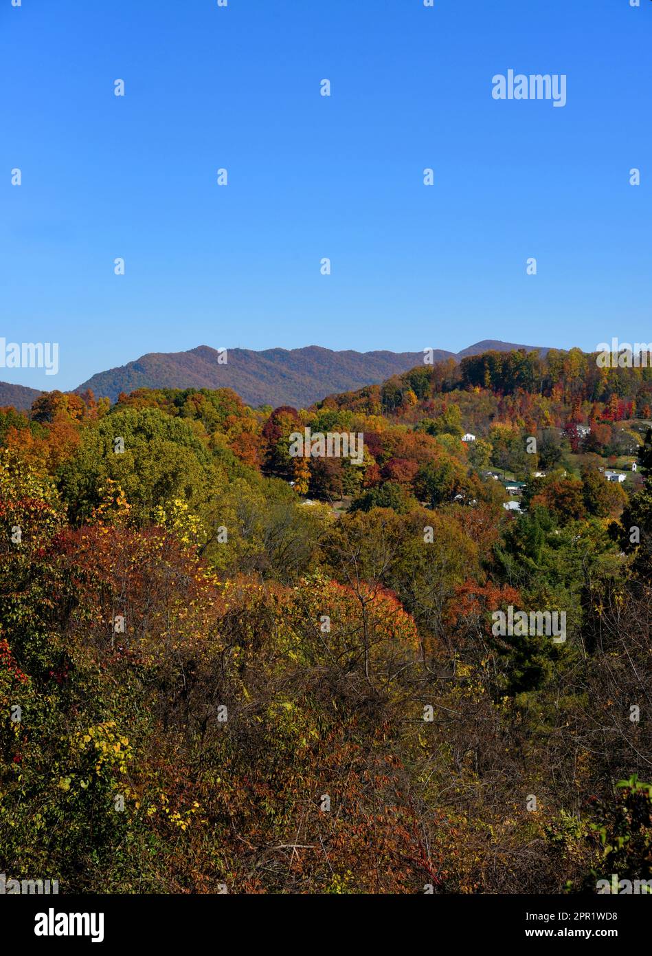 Fall has turned the trees on the Appalachian Mountains, around ...