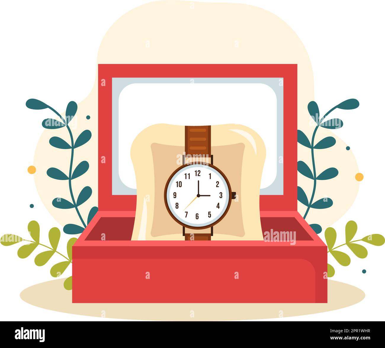 Watches Store with Various Models, Analog and Digital in Flat Cartoon ...