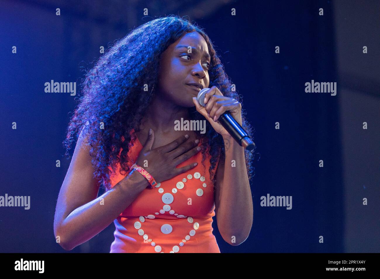 Indio, USA. 23rd Apr, 2023. Rapper Noname (Fatimah Nyeema Warner) during the Coachella Music ...
