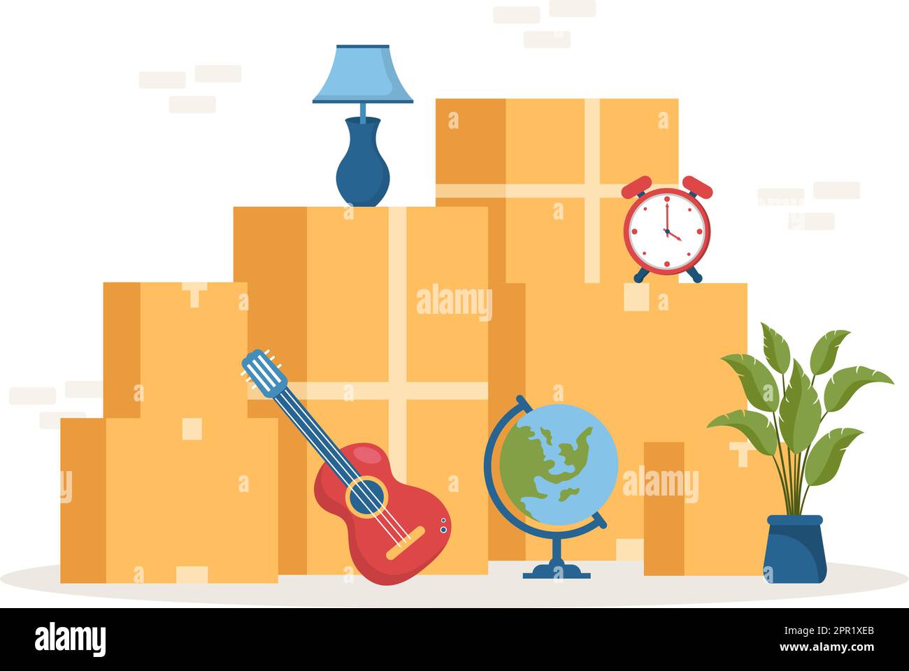 Self Storage of Cardboard Boxes Filled with Unused Items in Mini ...