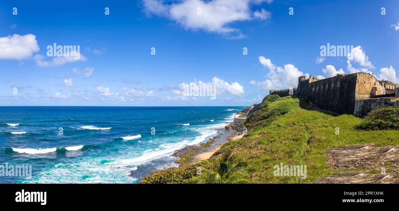 National park Castillo San Felipe del Morro Fortress in old San Juan ...