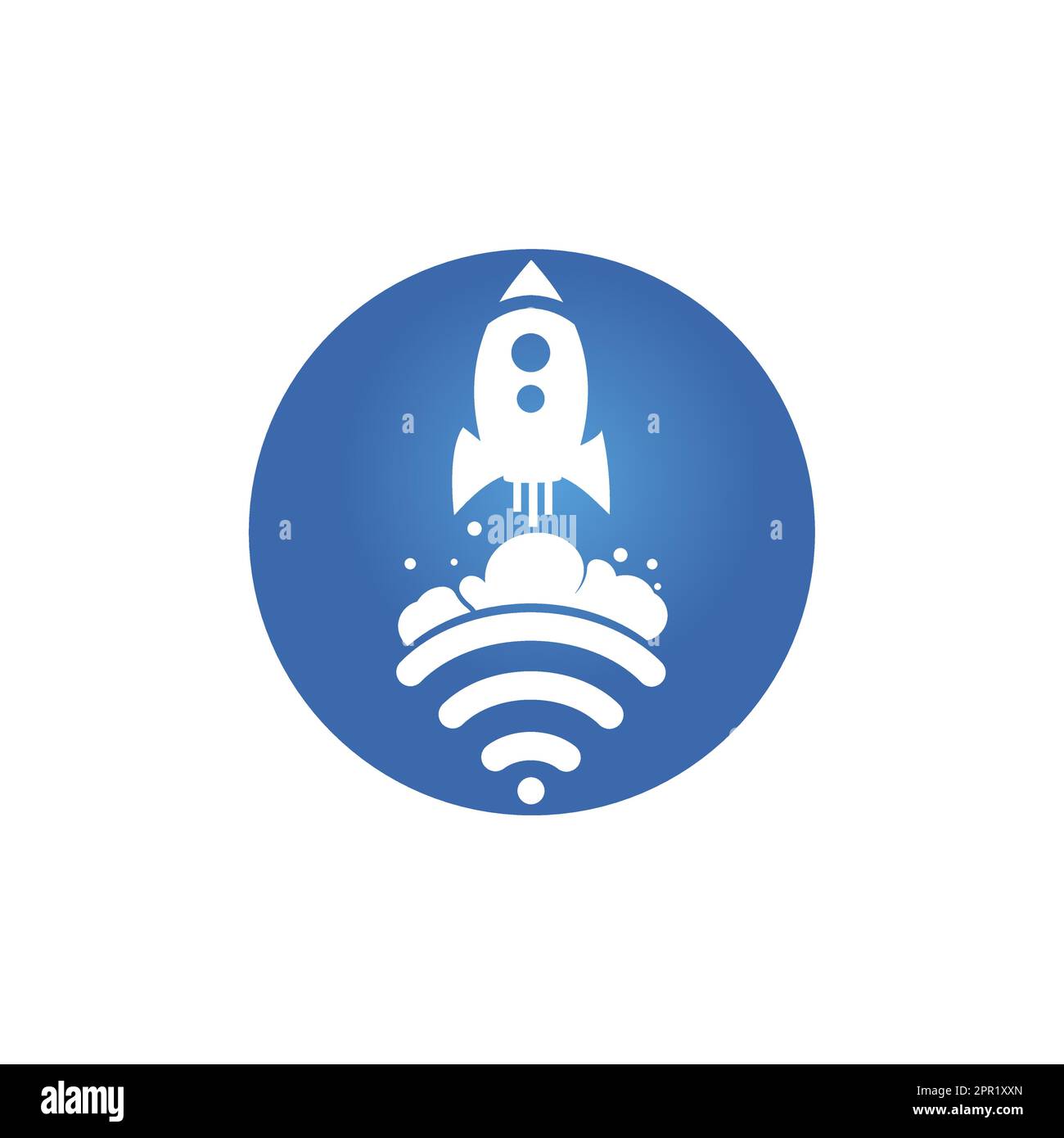 Wifi Rocket vector logo design. Wifi signal symbol and rocket design ...