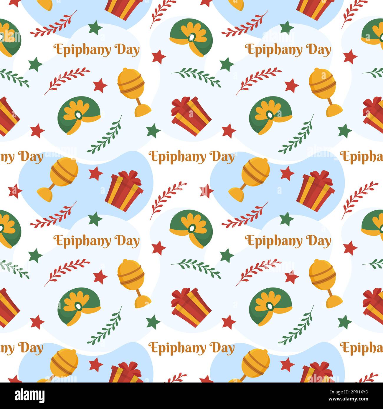 Happy Epiphany Day Seamless Pattern Design Christian Festival to Faith ...