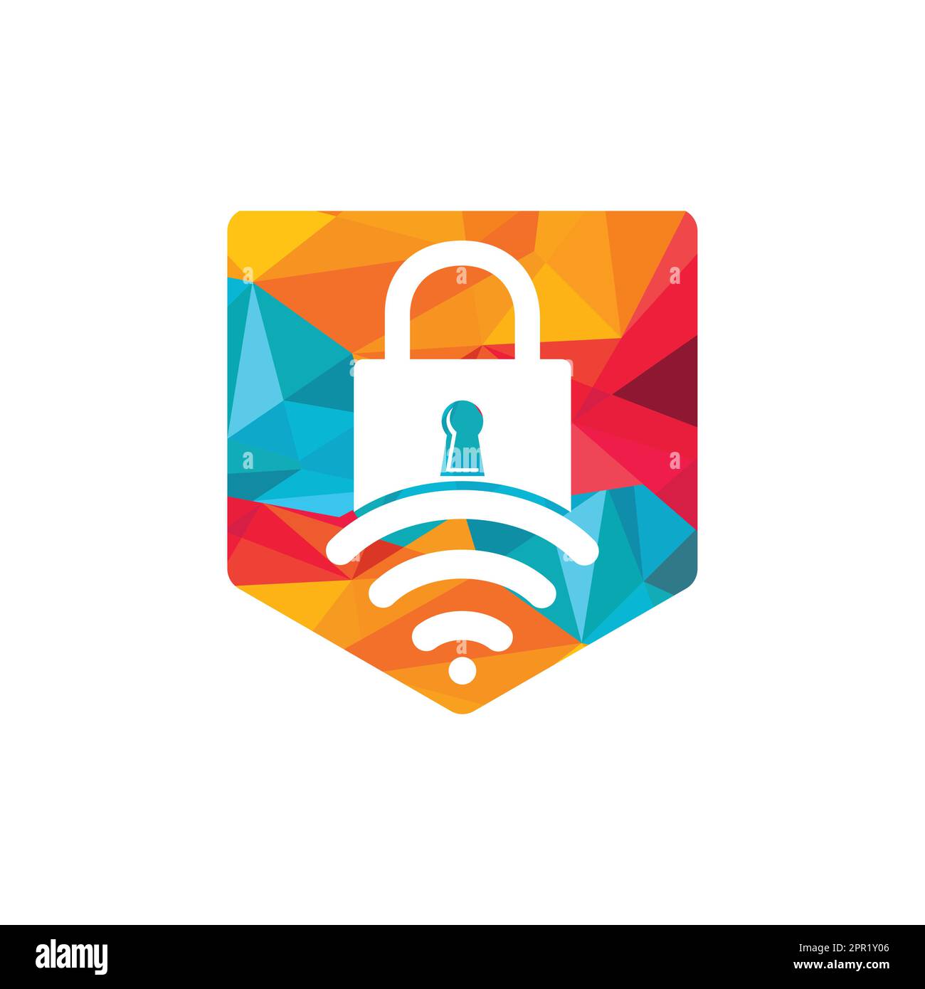 Shield wi fi icon Stock Vector Images - Alamy