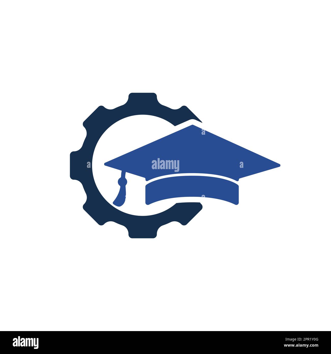 Industrial engineering education vector logo design. Student gear ...