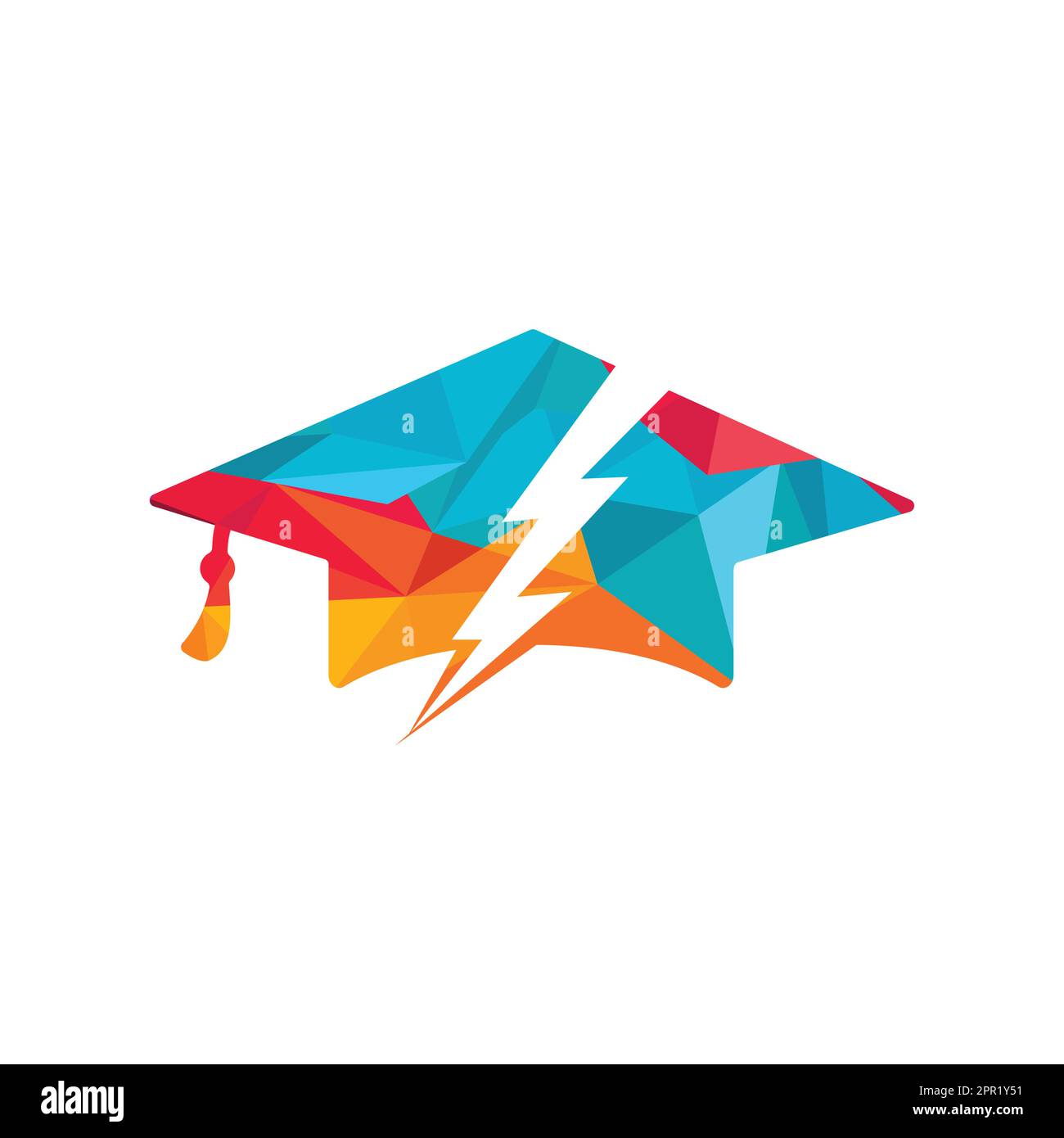 Flash student vector logo template. Education logo with graduation cap ...
