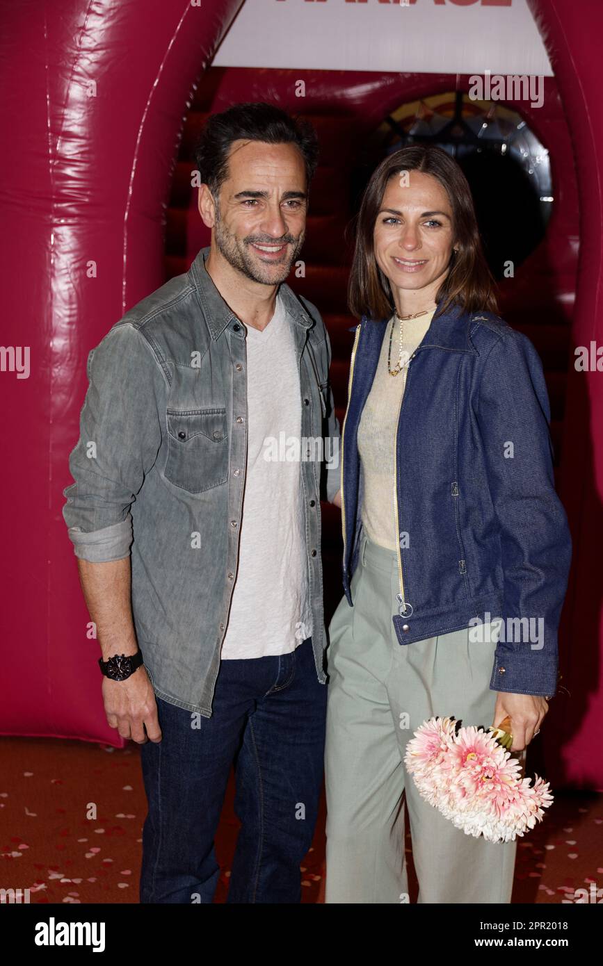 Paris, France. 25th Apr, 2023. Florent Peyre and Virginie Stref attend ...