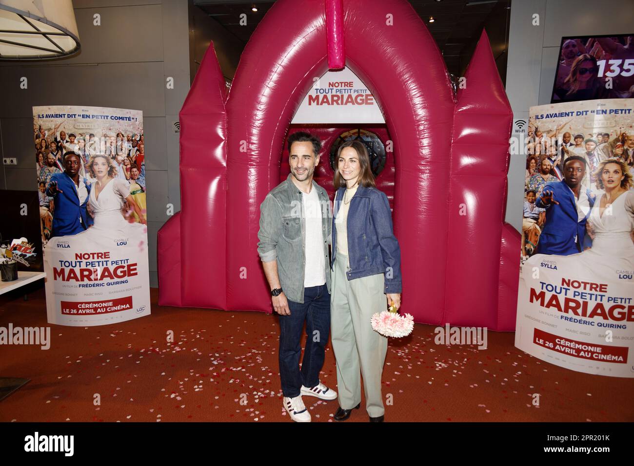 Paris, France. 25th Apr, 2023. Florent Peyre and Virginie Stref attend ...