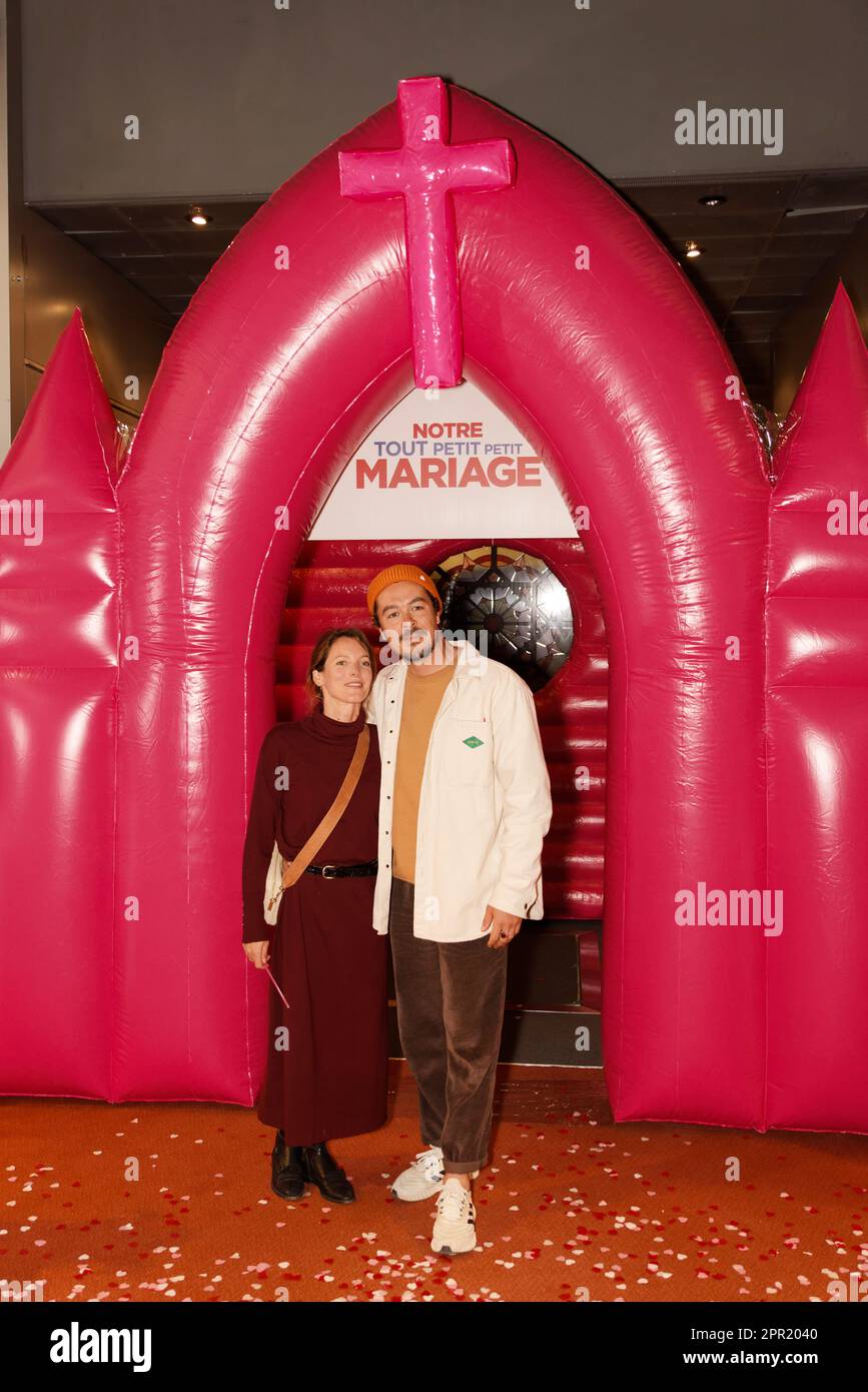 Paris, France. 25th Apr, 2023. Elodie Varlet and Jeremy Poppe attend ...