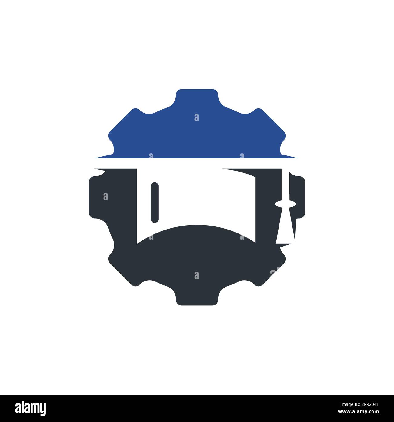 Industrial engineering education vector logo design. Student gear ...