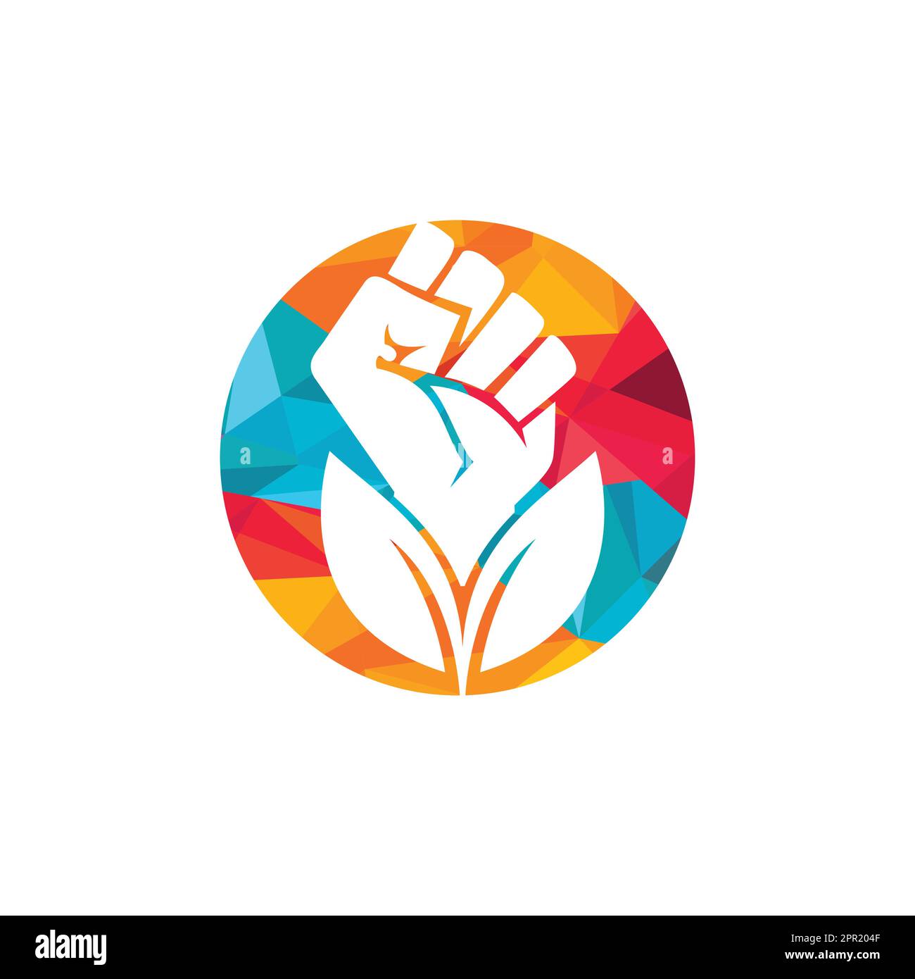 Power of nature vector logo design. Hand and eco symbol or icon. Unique ...