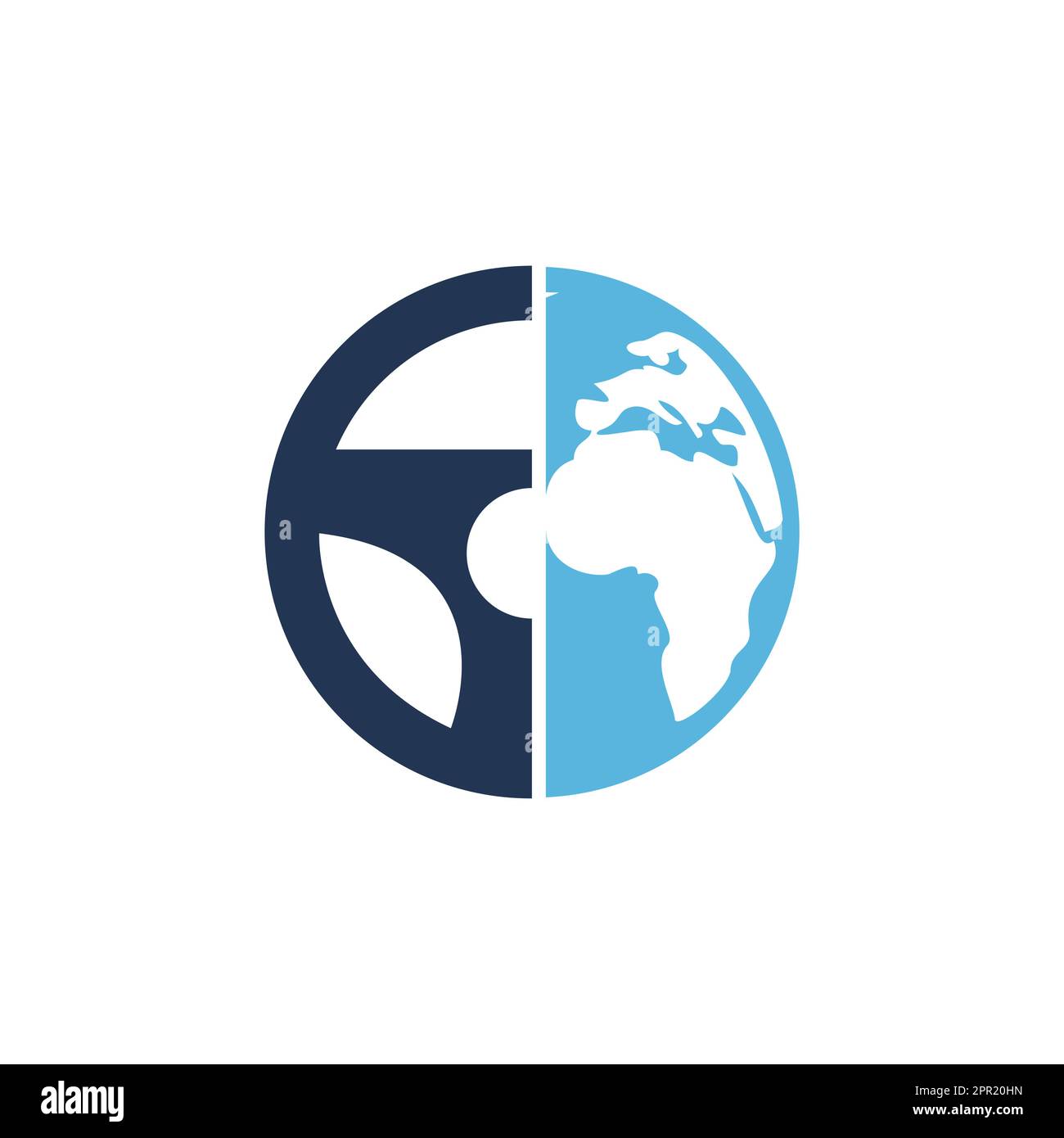 Drive world vector logo design. Steering wheel and world symbol or icon ...