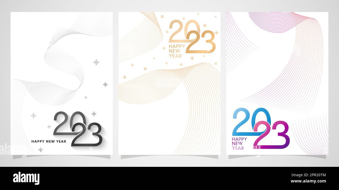 2023 number poster wavy lines Stock Vector Image & Art - Alamy