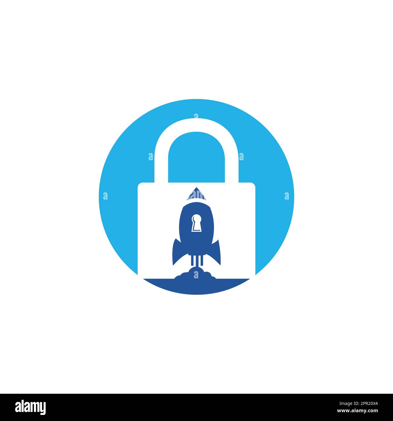 Padlock rocket vector logo design. Security rocket logo concept Stock ...