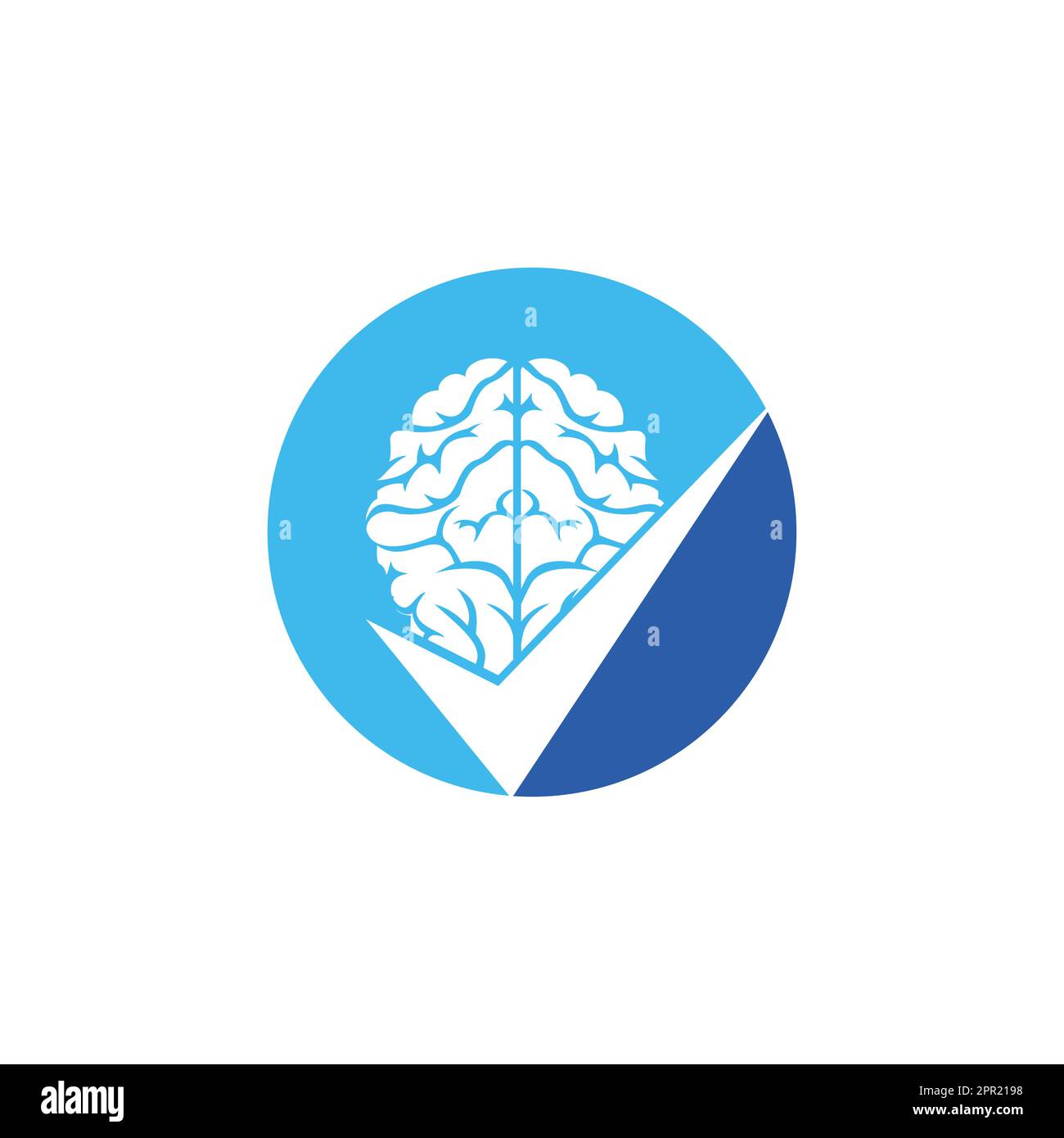 Brain check vector logo design. Brain and tick icon logo Stock Vector ...