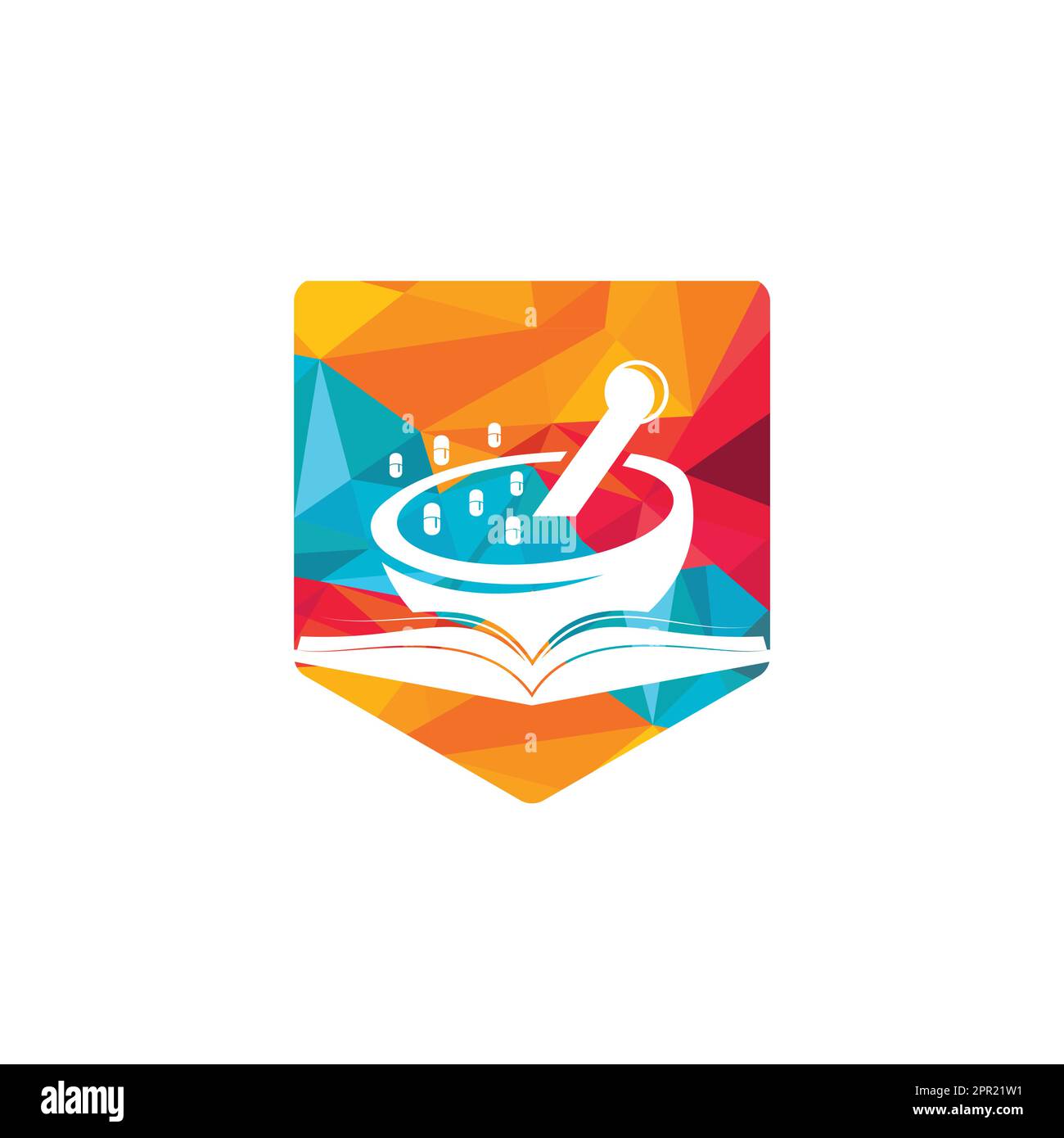 Pharmacy book vector logo design. Medical study logo design concept ...