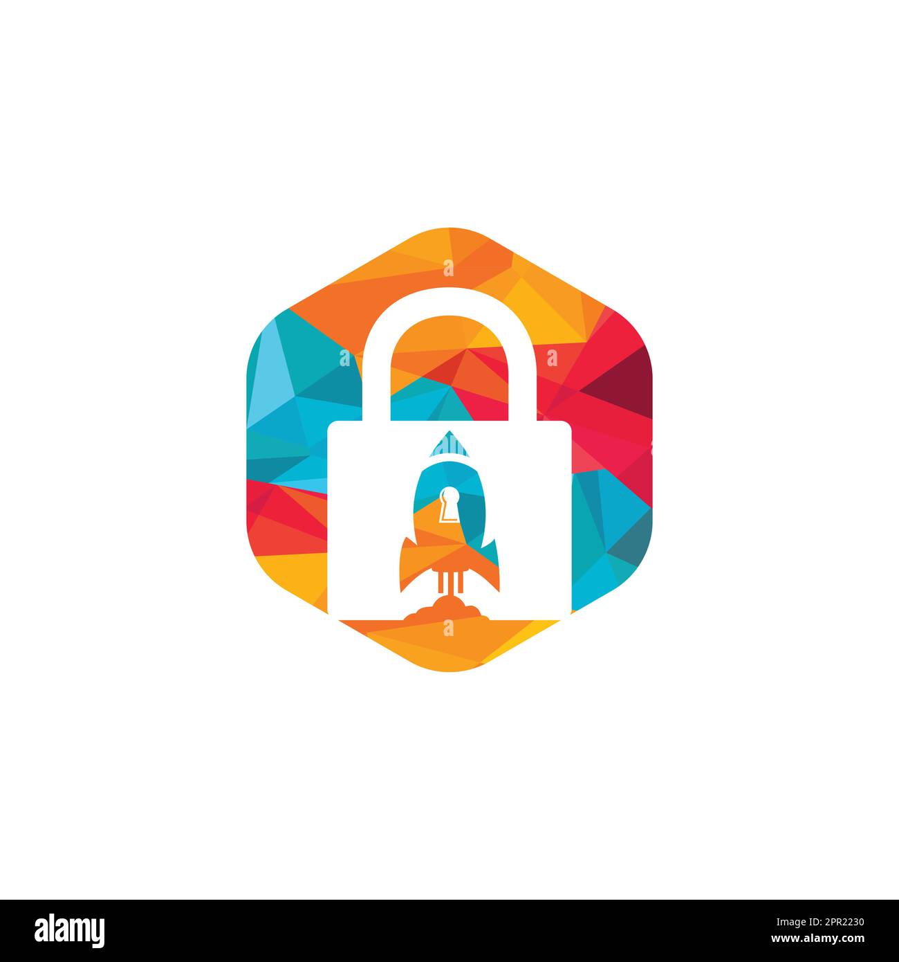 Padlock rocket vector logo design. Security rocket logo concept Stock ...
