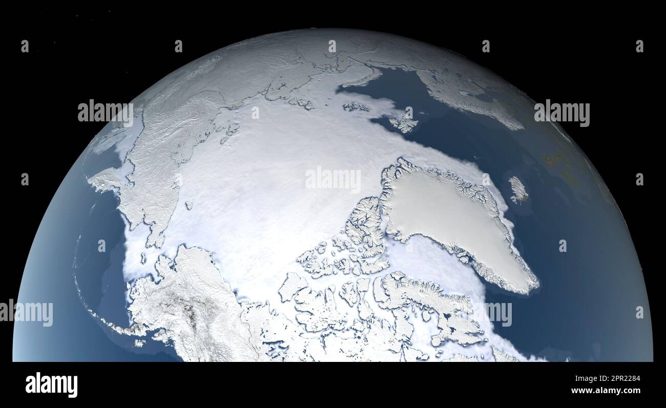 Arctic sea ice maximum, March 2023 Stock Photo - Alamy