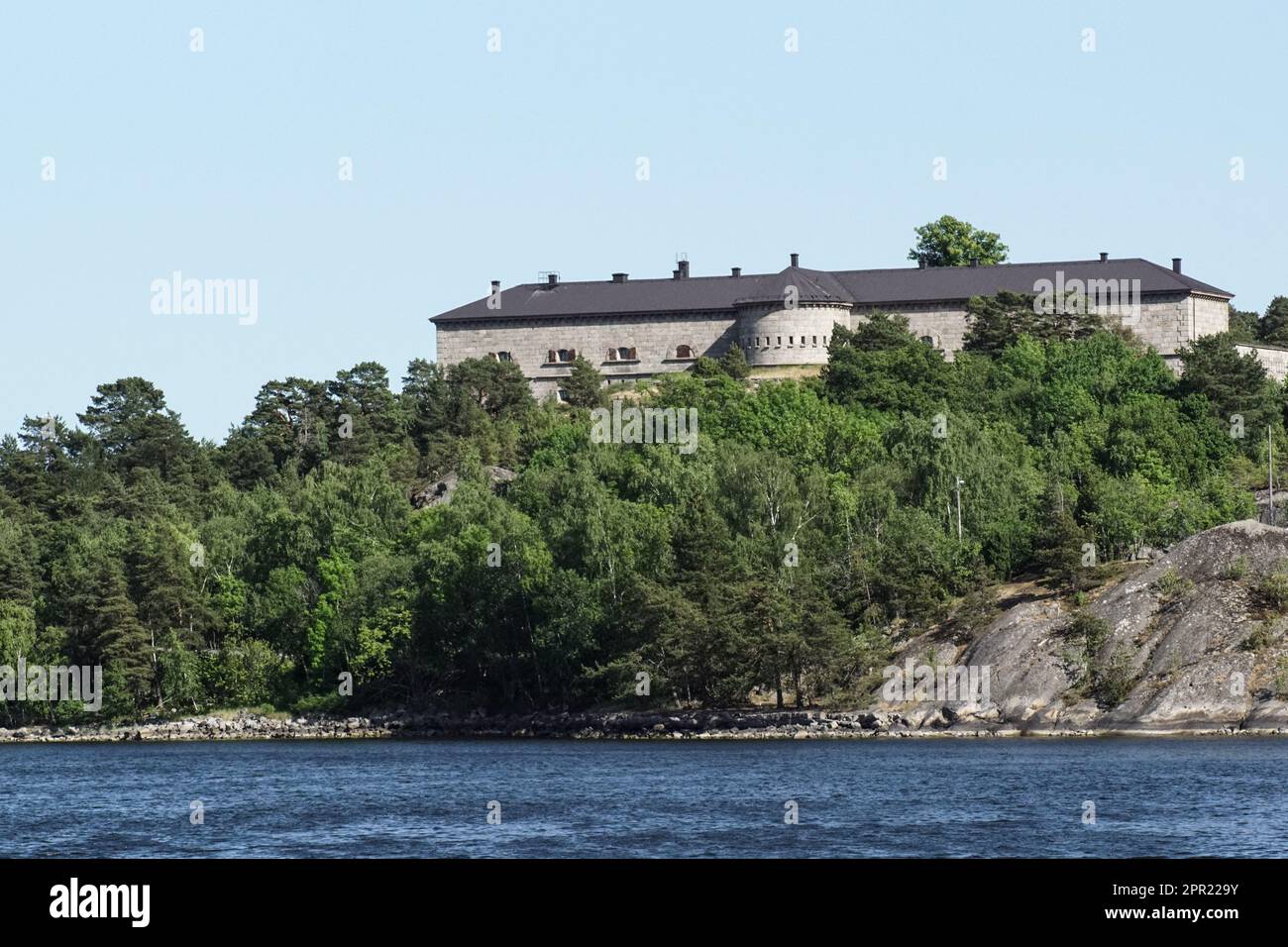 Old stone building on island in the archipelago Stock Photo - Alamy