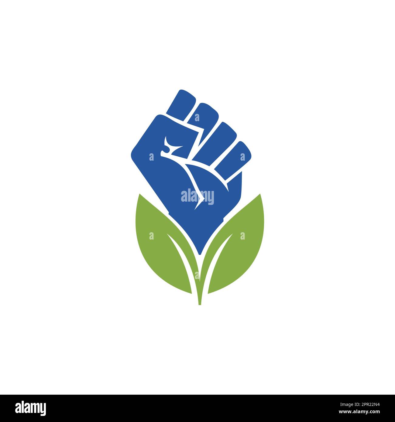 Power of nature vector logo design. Hand and eco symbol or icon. Unique ...