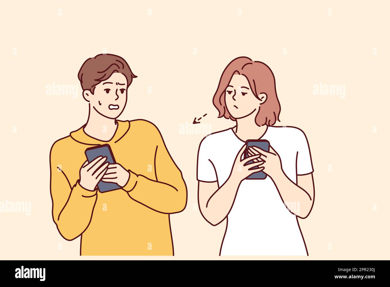 Man hides mobile phone from curious woman peeping and exploding in ...